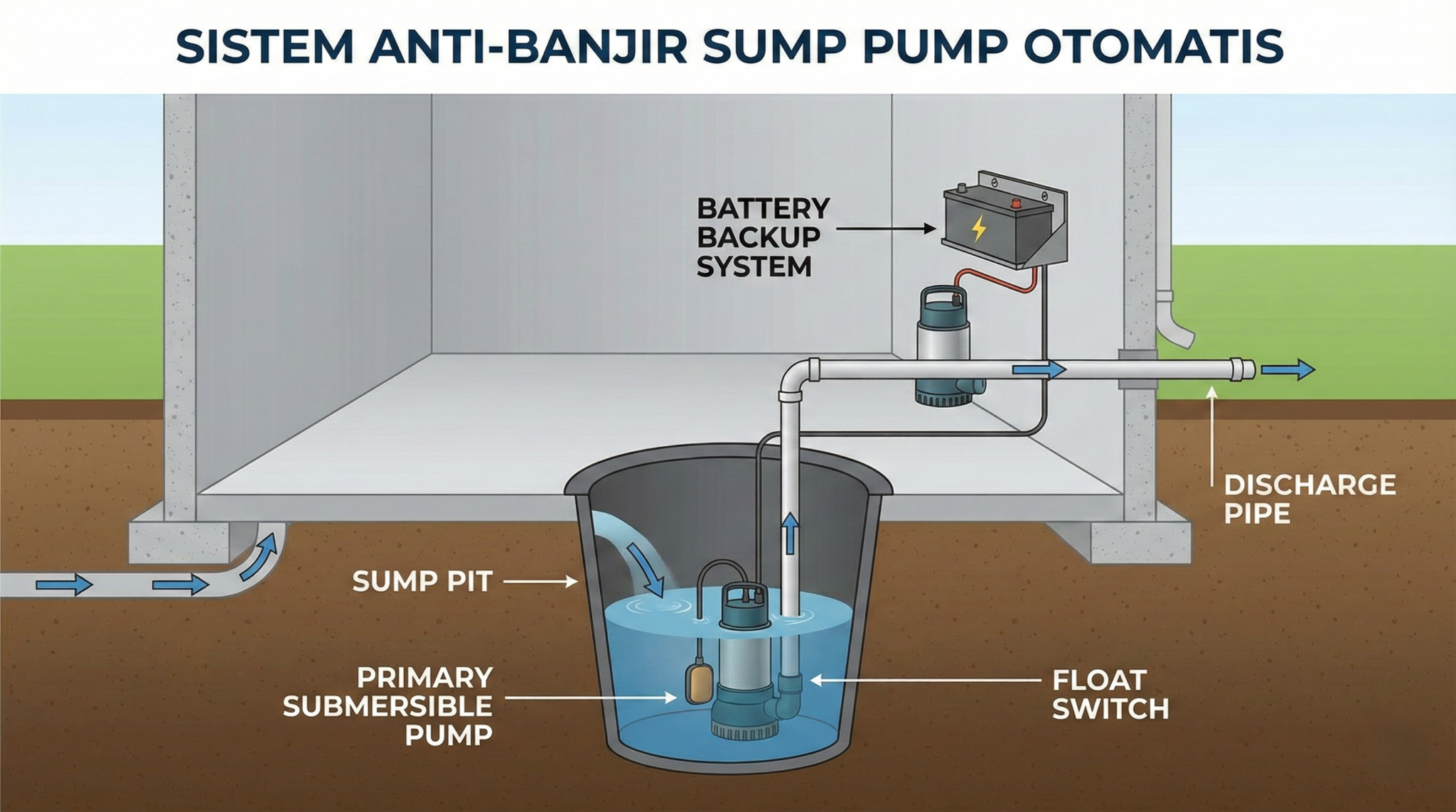 Jenis-Jenis Pompa Air Otomatis untuk Sump Pit: Solusi Drainase Cepat ...
